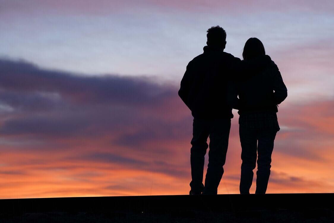 Sad Love Triangle Silhouette